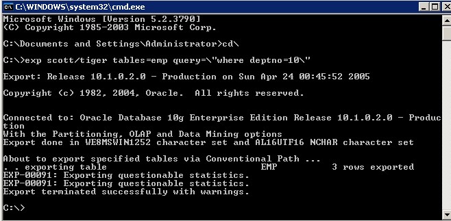 Oracle 9i Utilities | IT Training and Consulting – Exforsys